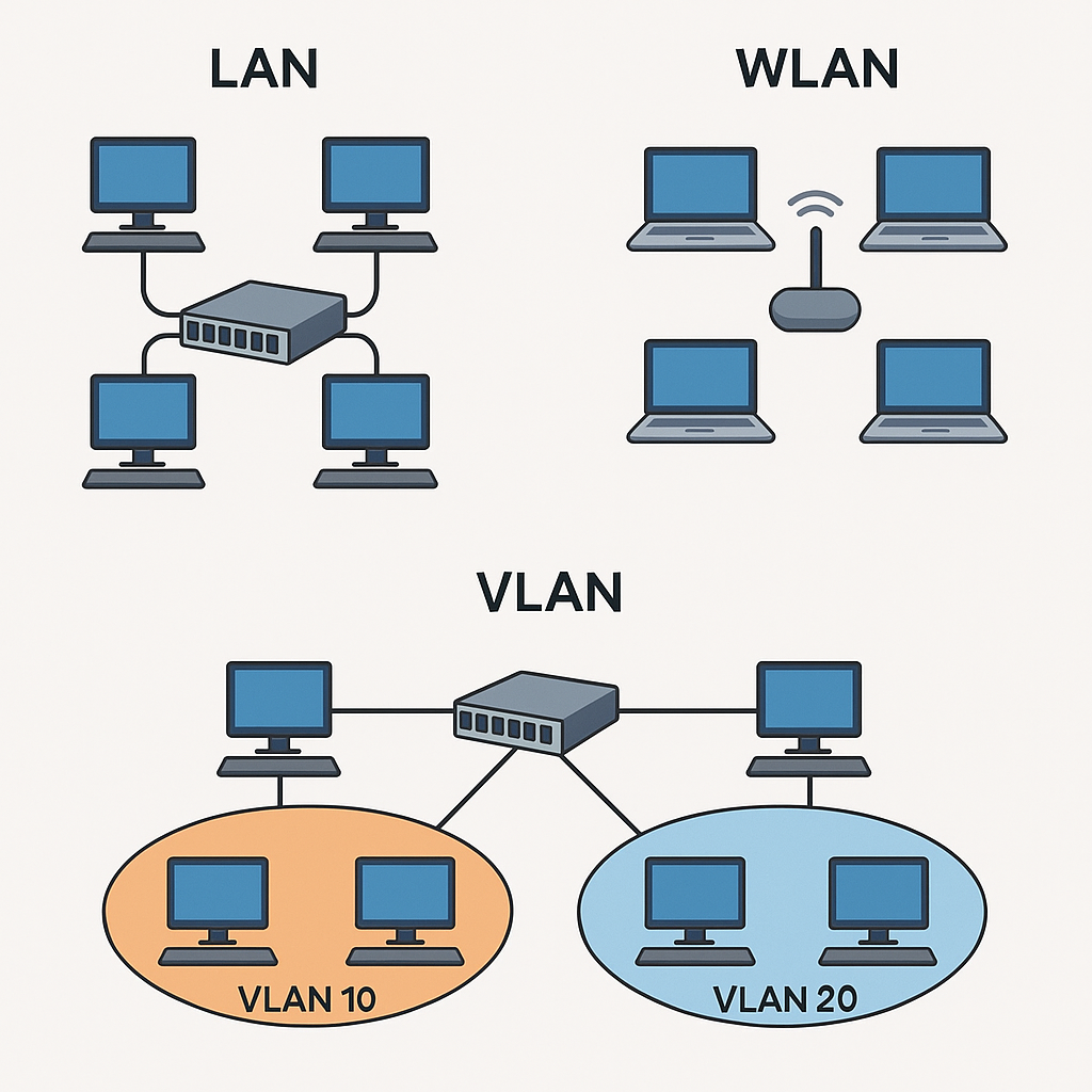 LAN, WLAN Y VLAN. ¿Redes lógicas o físicas?